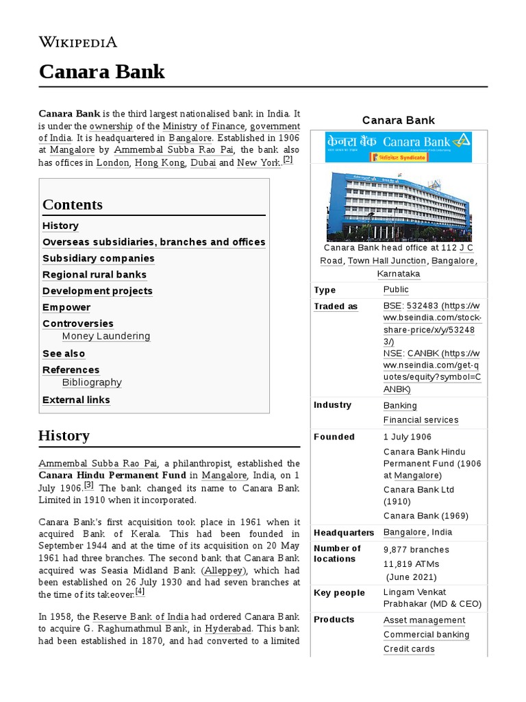 Canara Bank | PDF