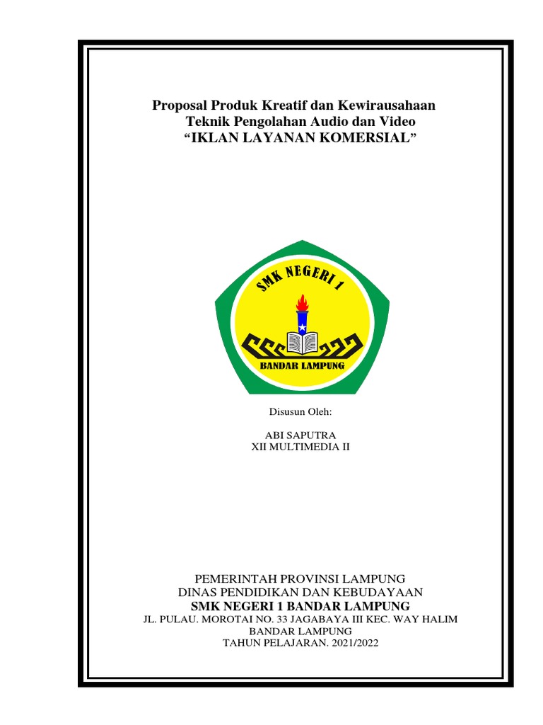 Proposal Iklan Layanan Komersial | PDF