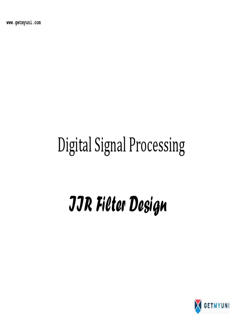 Digital Signal Processing: IIR Filter Design | PDF | Information And Communications Technology ...