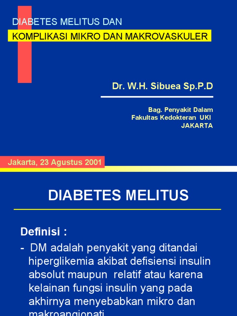 Diabetes Komplikasi Mikro Dan Makro | PDF