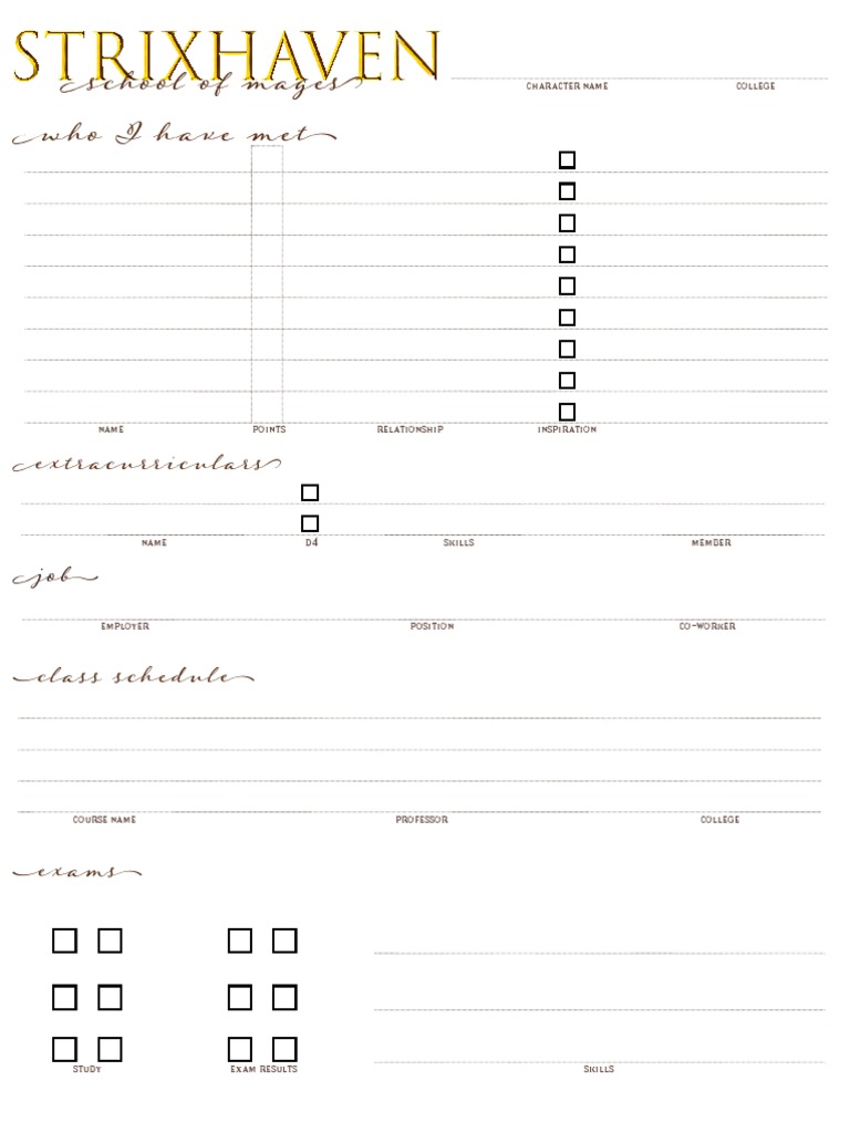 Strixhaven Improved Tracker For Players | PDF