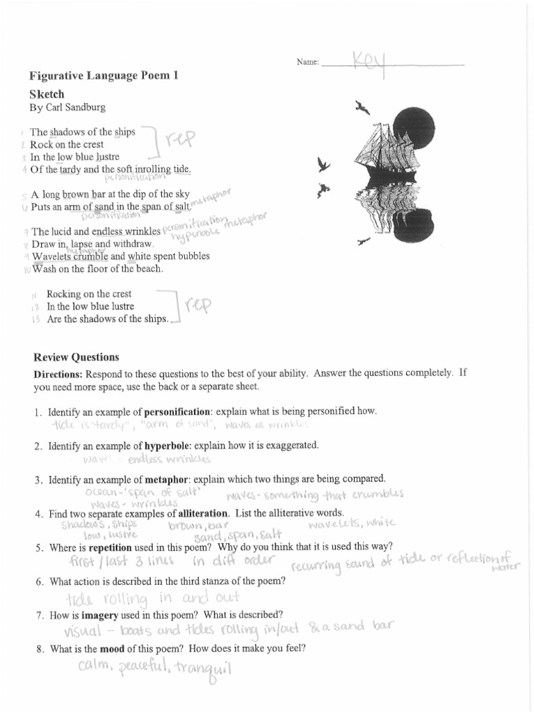 Poetry Practice Answers | PDF