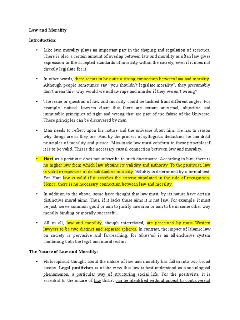 # Law and Morality | PDF | Jurisprudence | Morality