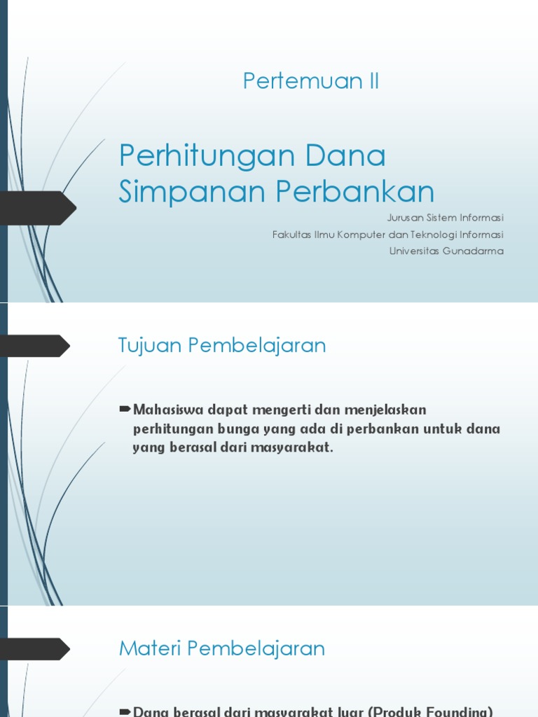 Perhitungan Bunga Simpanan Bank | PDF | Bisnis | Hukum