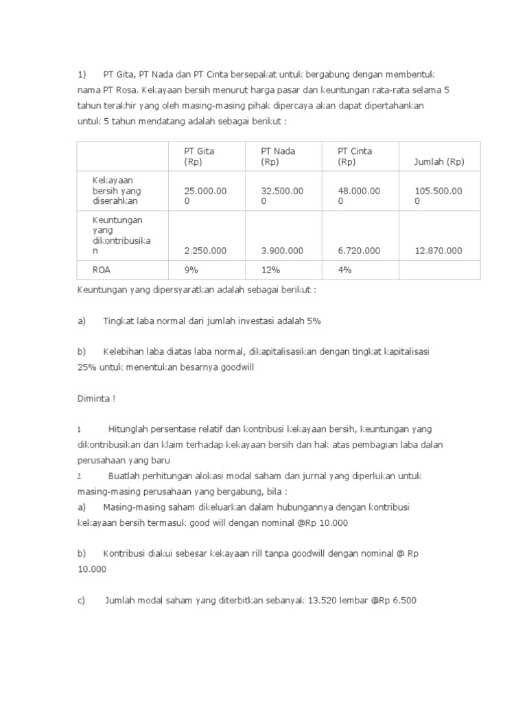 CTH Soal Bab 1 | PDF