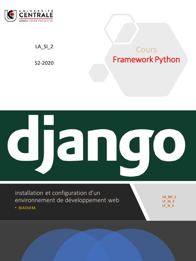 Framework DJANGO Présentation Etude de Cas | PDF