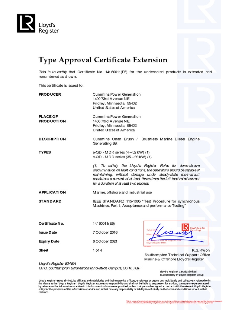 Lloyds Certificate | PDF | Legal Liability | Electricity