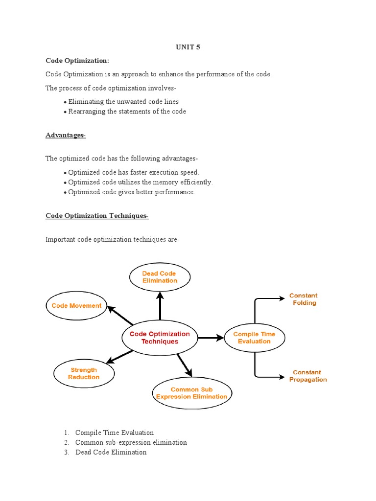 Unit 5 Material | PDF | Program Optimization | Compiler