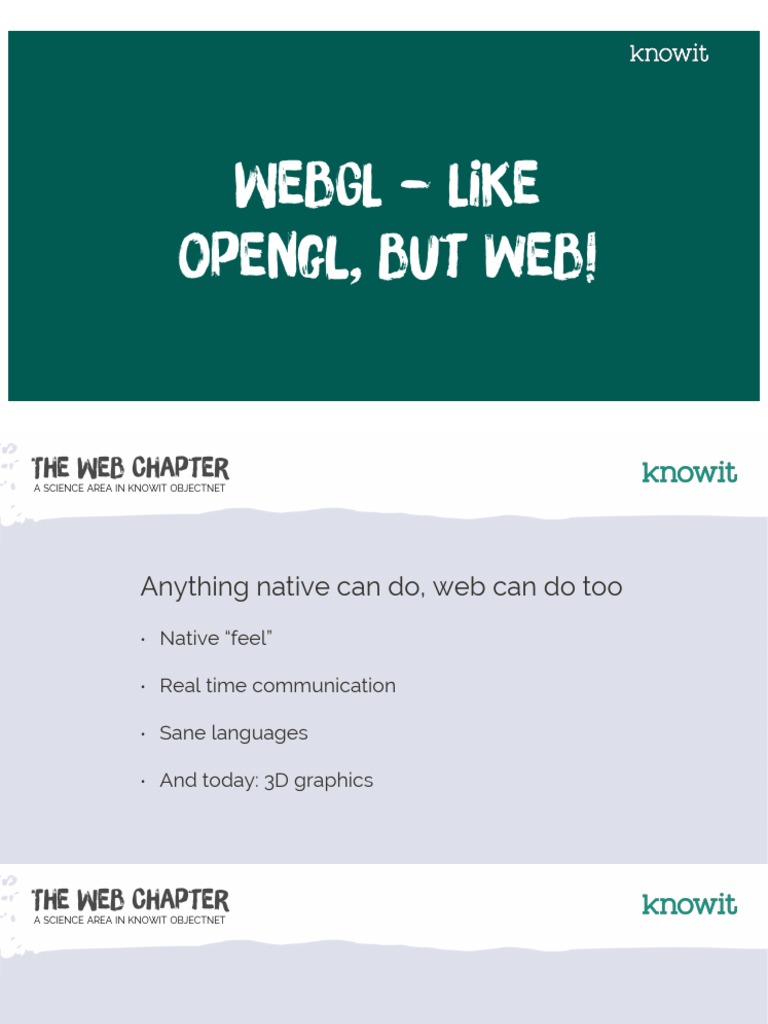 Webgl - Like Opengl, But Web! | PDF | Web Gl | Computer Science