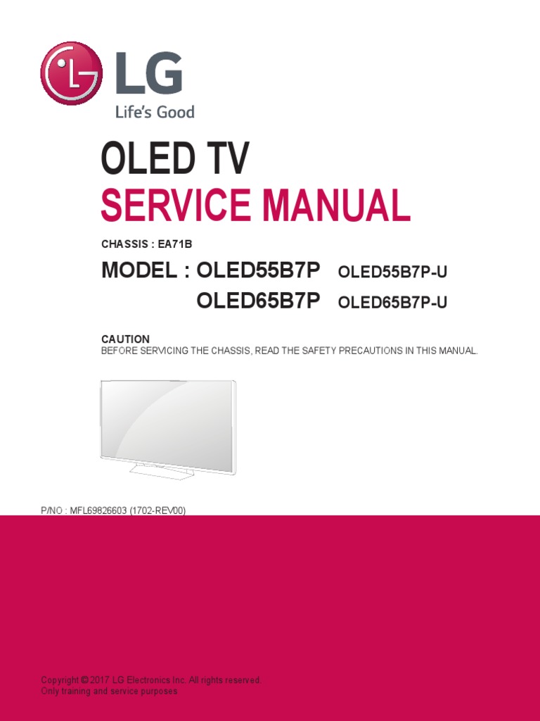 LG Oled55b7p Oled65b7p Chassis Ea71b SM | PDF
