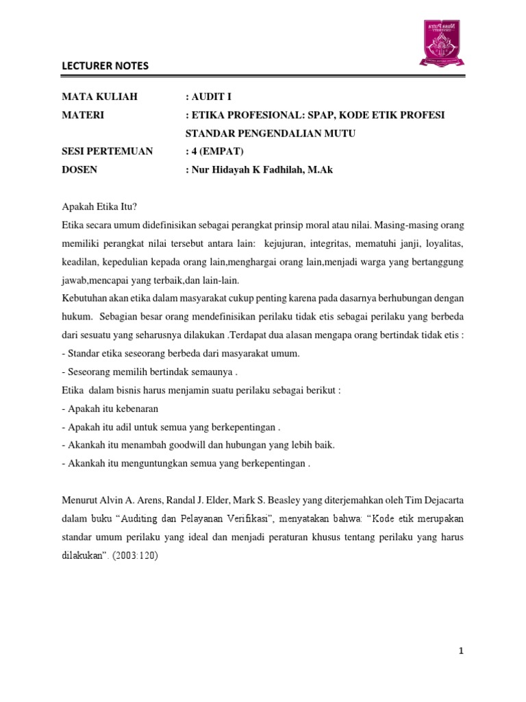 Sesi 4 - Lecture Note | PDF