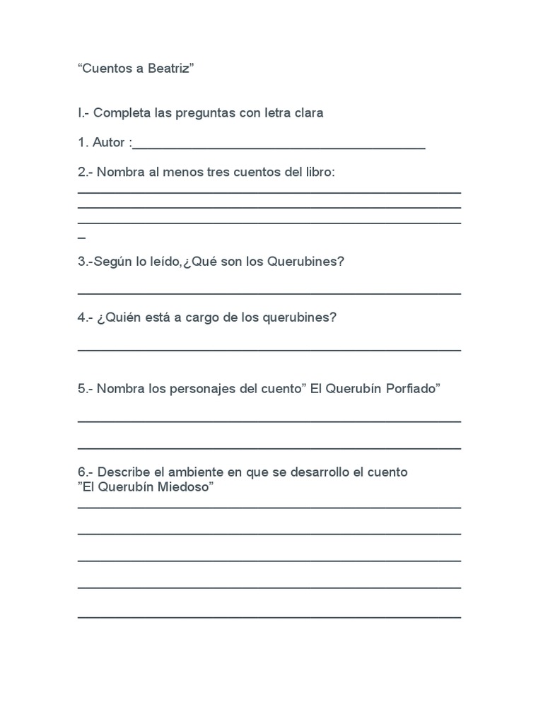 Cuentos A Beatriz | PDF