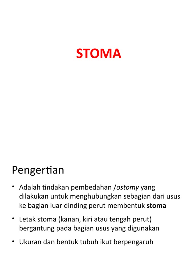 Panduan Lengkap Stoma | PDF | Kesehatan Holistik