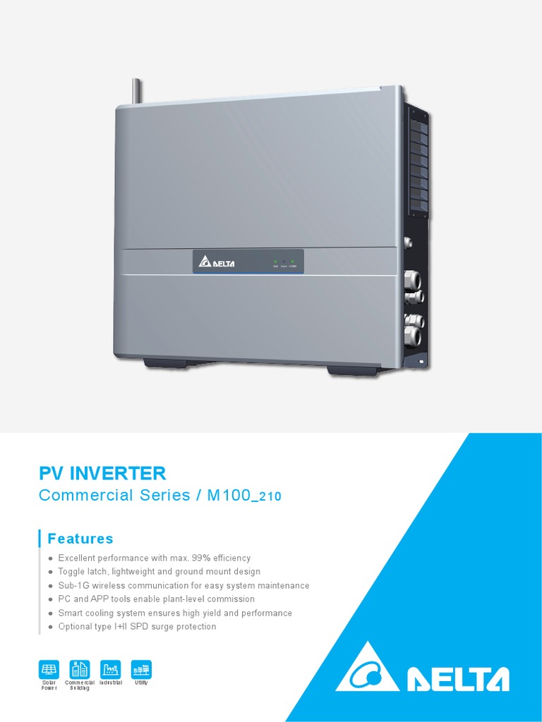 PV Inverter: Commercial Series / M100 | PDF | Alternating Current | Wi Fi