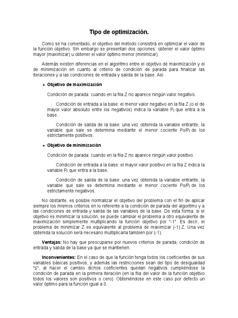 Tipo de Optimización de La Programacion Lineal | Download Free PDF ... Tipo de Optimización de La Programacion Lineal | Download Free PDF ...