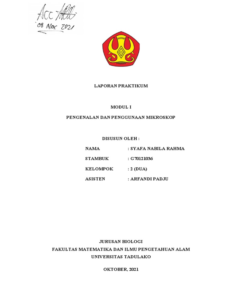 1 - LAPRAK BIOLOGI UMUM MODUL - Syafa Nabila Rahma | PDF