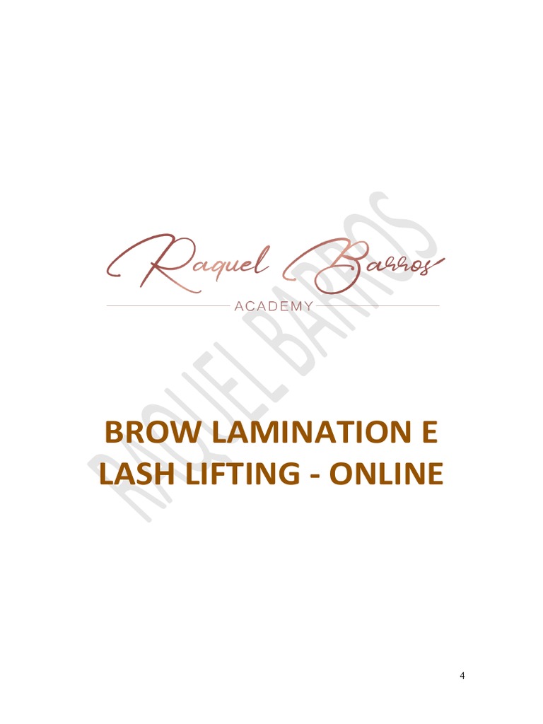 APOSTILA BROW LAMINATION e LASH LIFTING | PDF | Cabelo | Desinfetante