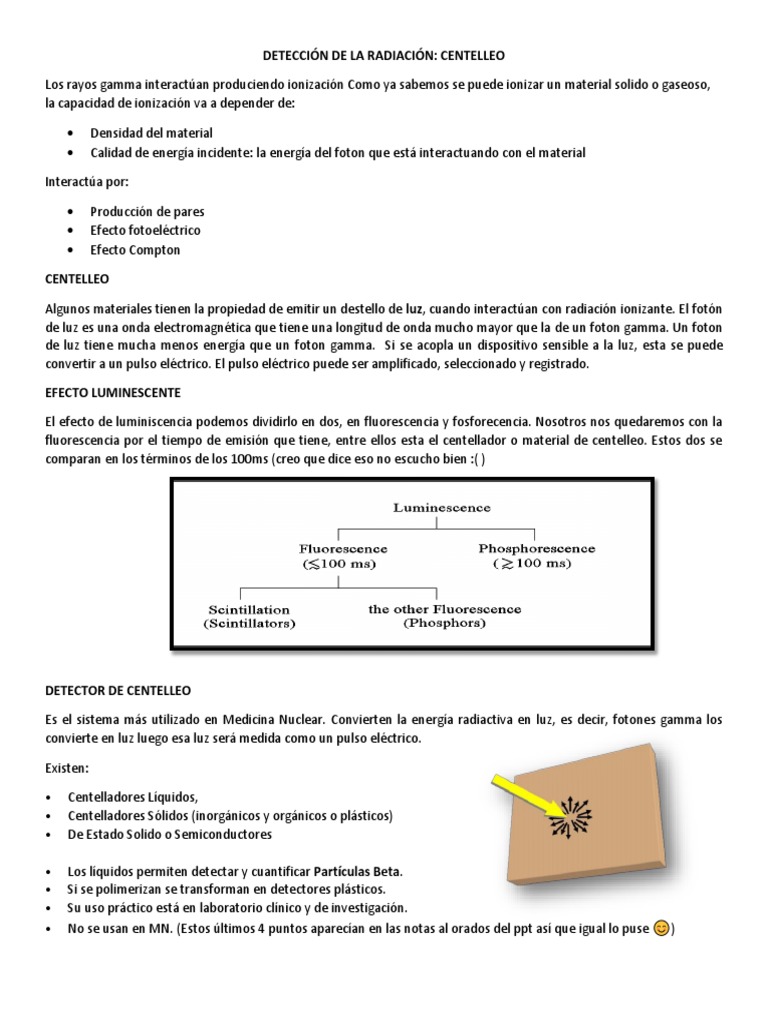 Detectores de Centelleo | Descargar gratis PDF | Rayo gamma | Naturaleza