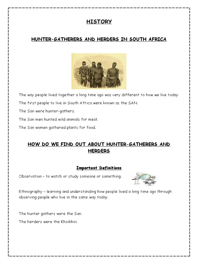 History Grade 5 | PDF | Pastoralism | Hunter Gatherer