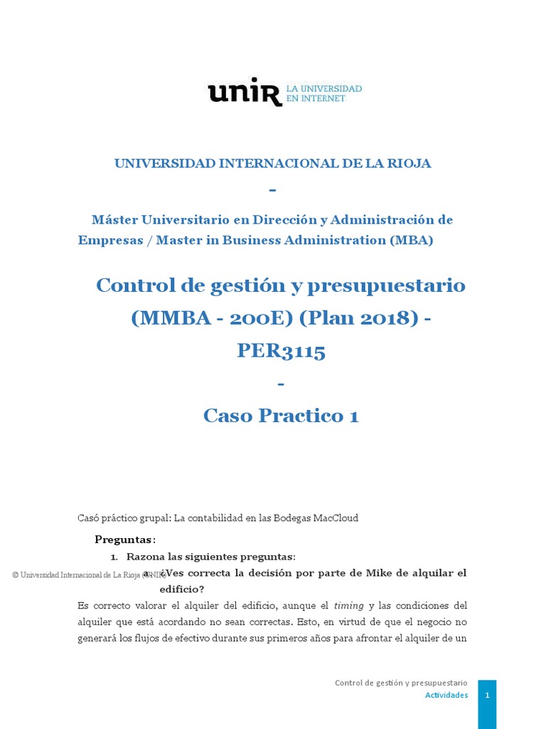 Caso Practico Bodegas MacCloud | PDF