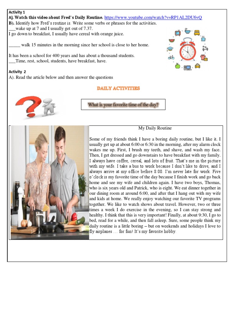 Daily Activities | PDF