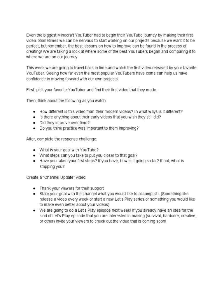 Goals Setting Challenge Video | PDF