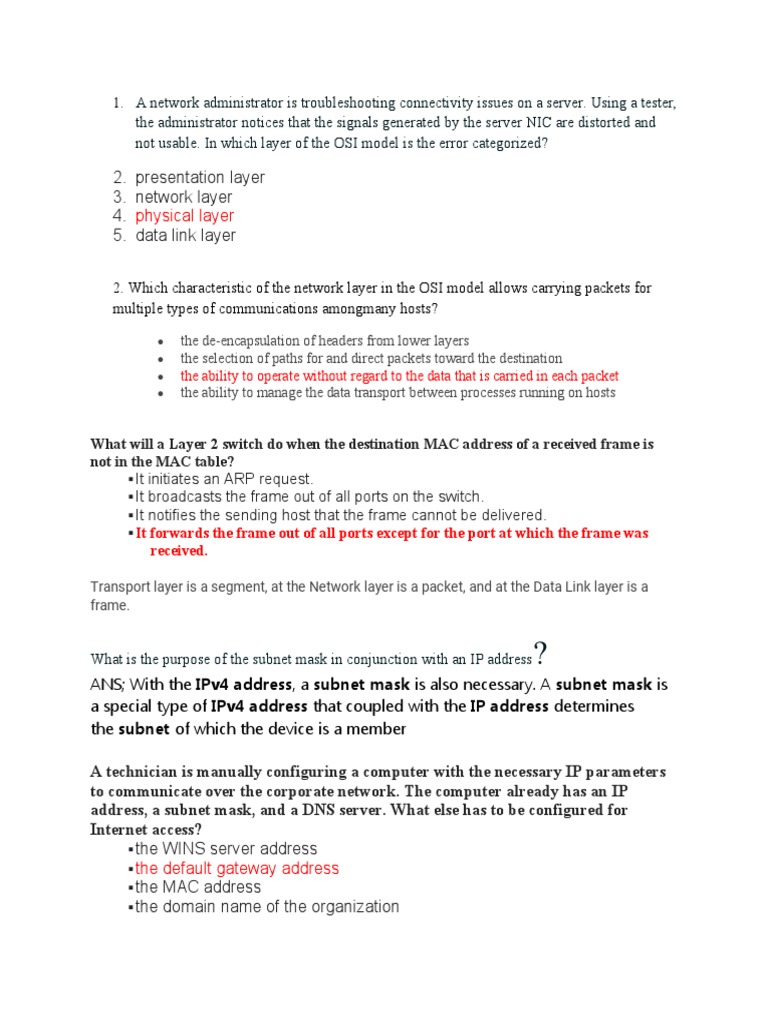 A Network Administrator Is Troubleshooting Connectivity Issues On A Server Pdf Computer