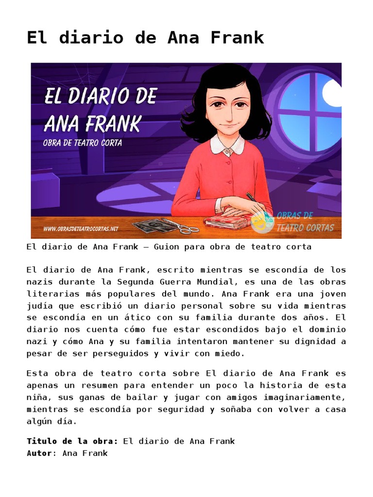 El Diario de Ana Frank | PDF | Anne Frank