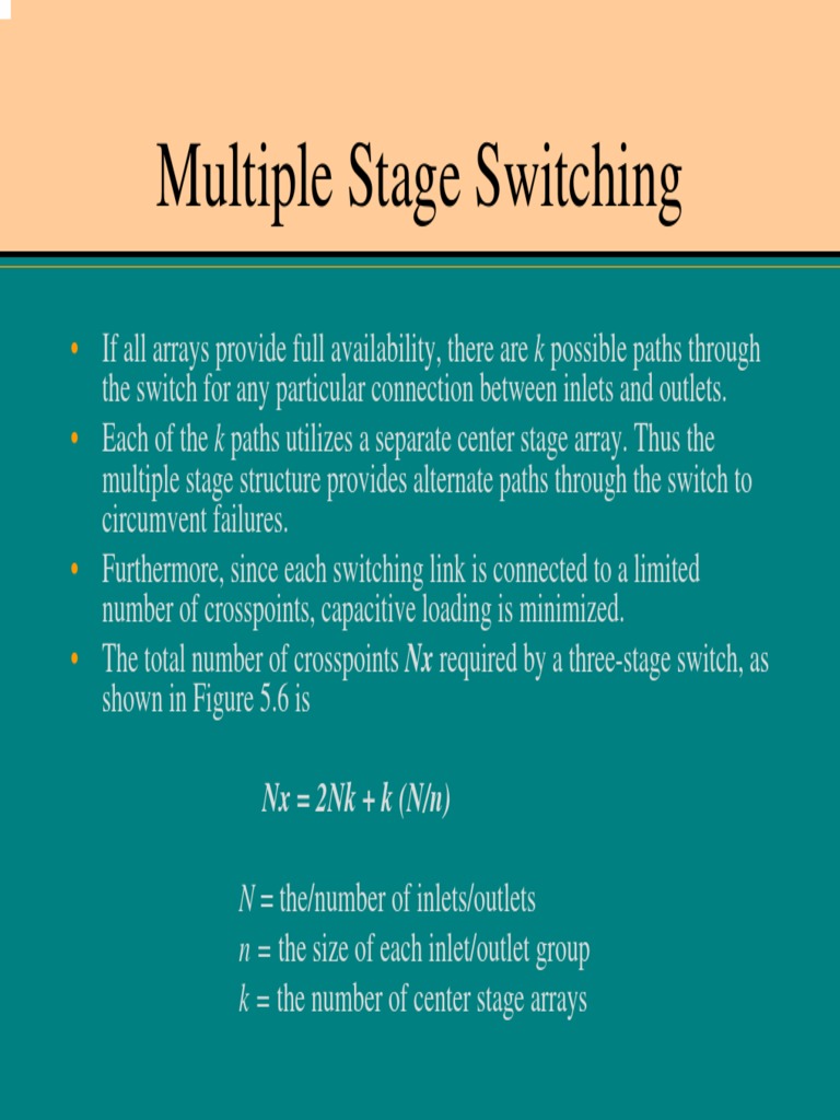 8 - 3 - Multiple Stage Switching | PDF | Telephone Exchange ...