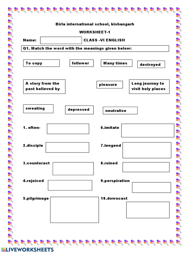 WORKSHEET | PDF | Language Arts & Discipline | Foreign Language Studies