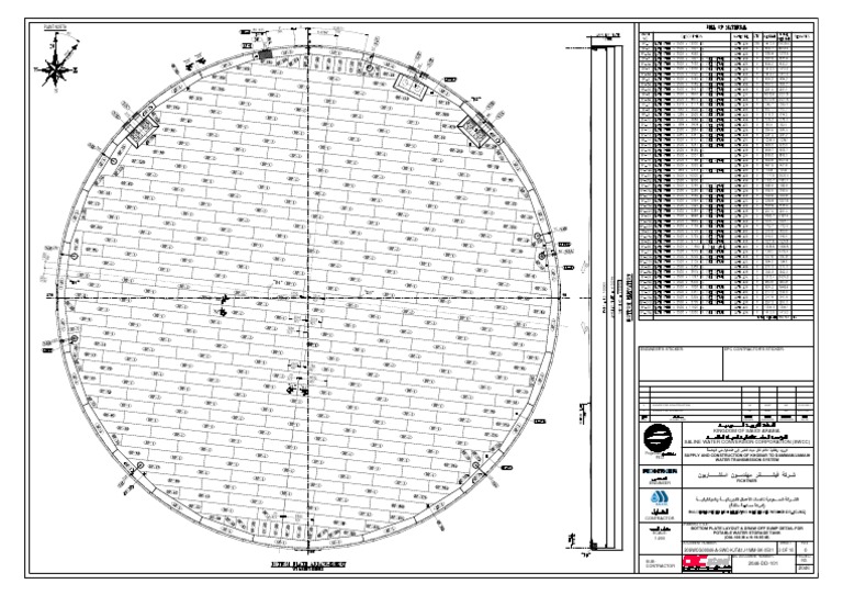 Bottom Plate Layout & Draw (Dia-106 M X H-19.95 M) - 5 | PDF | Water