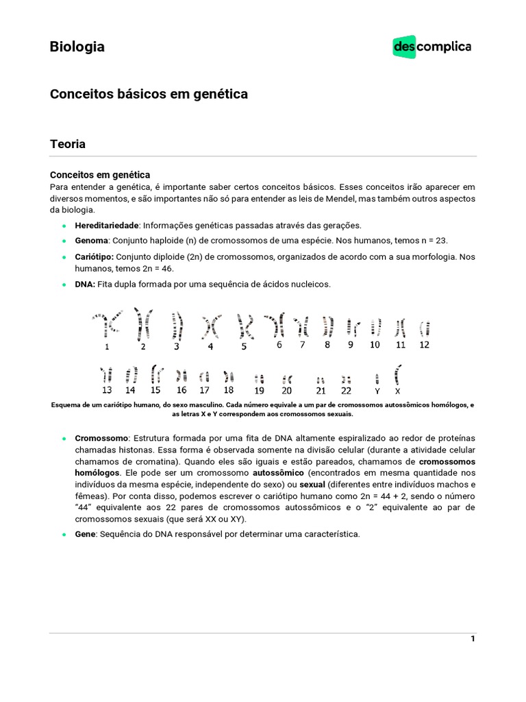 Conceitos Básicos Genética | PDF | Dominância (genética) | Alelo