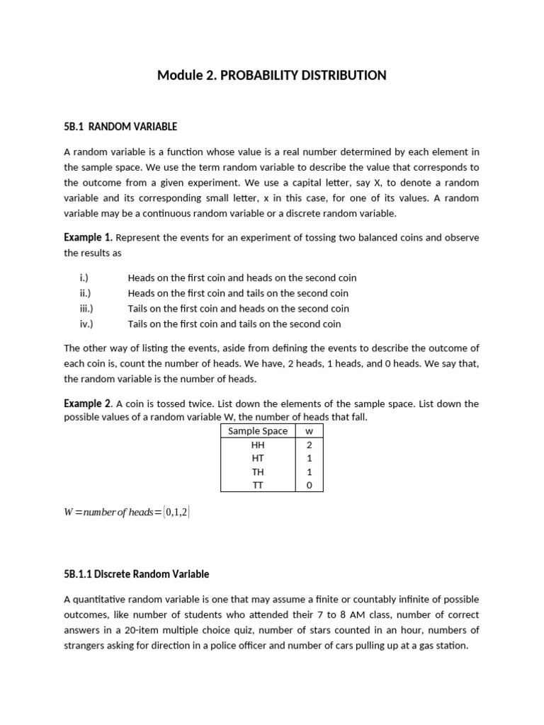 Probability Distribution | PDF | Probability Distribution | Random Variable