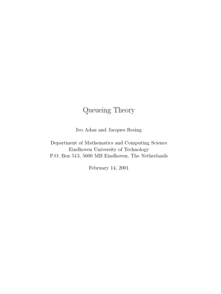 Queueing Theory | PDF