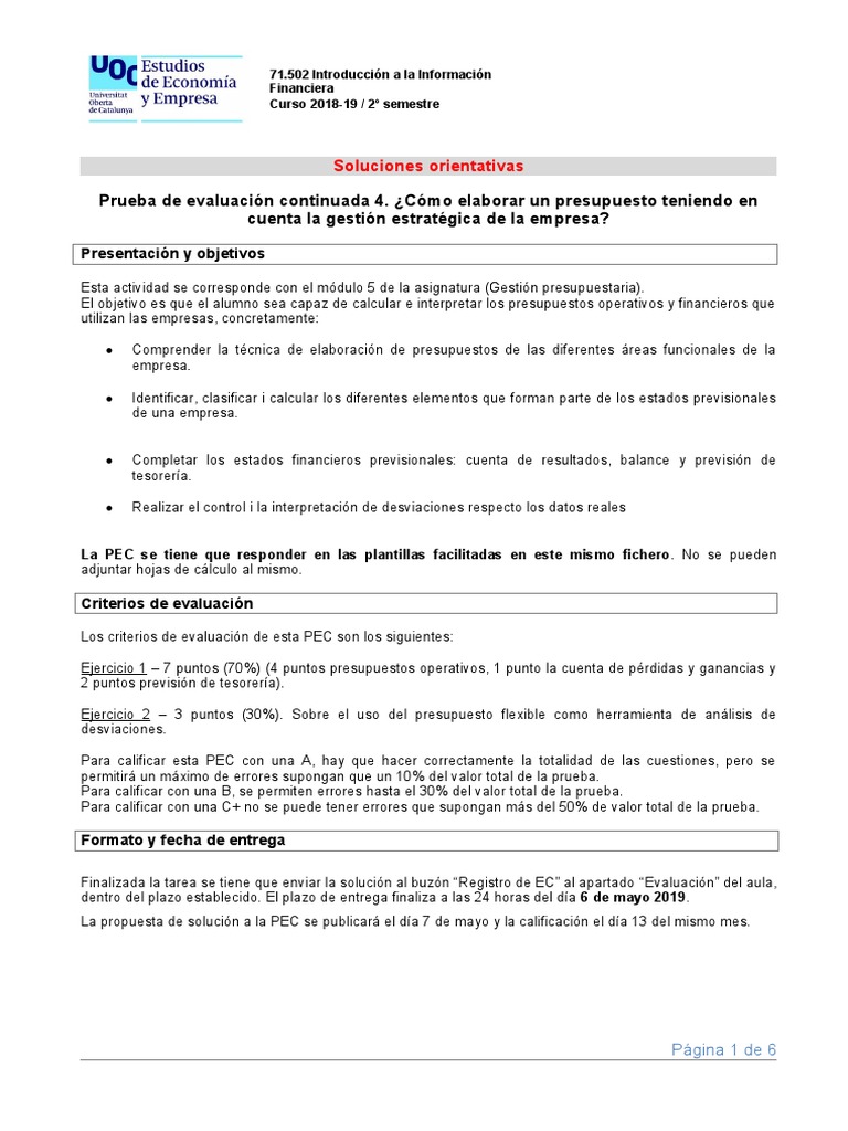 Introducción A La Información Financiera de La Empresa PEC 4 2018 ...