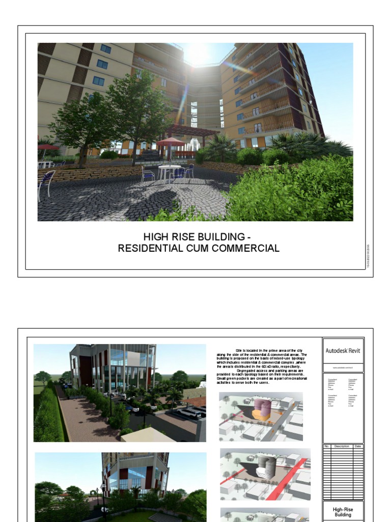 High Rise Building - Residential Cum Commercial | PDF | Buildings And ...