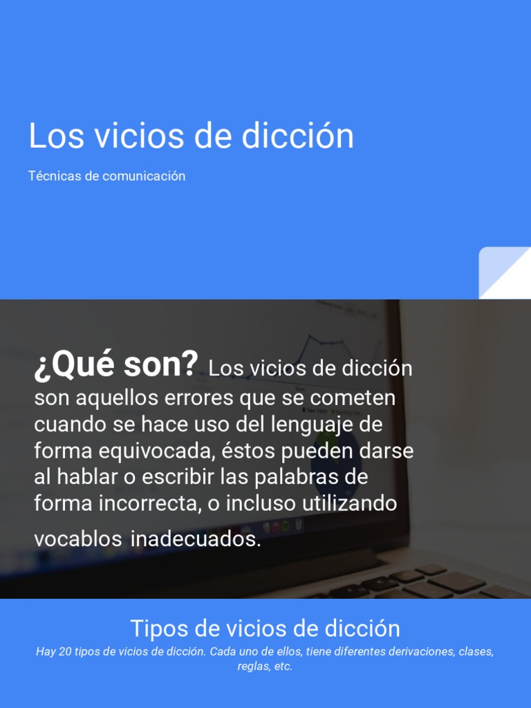 Los Vicios de Dicción | PDF | Palabra | Comunicación humana