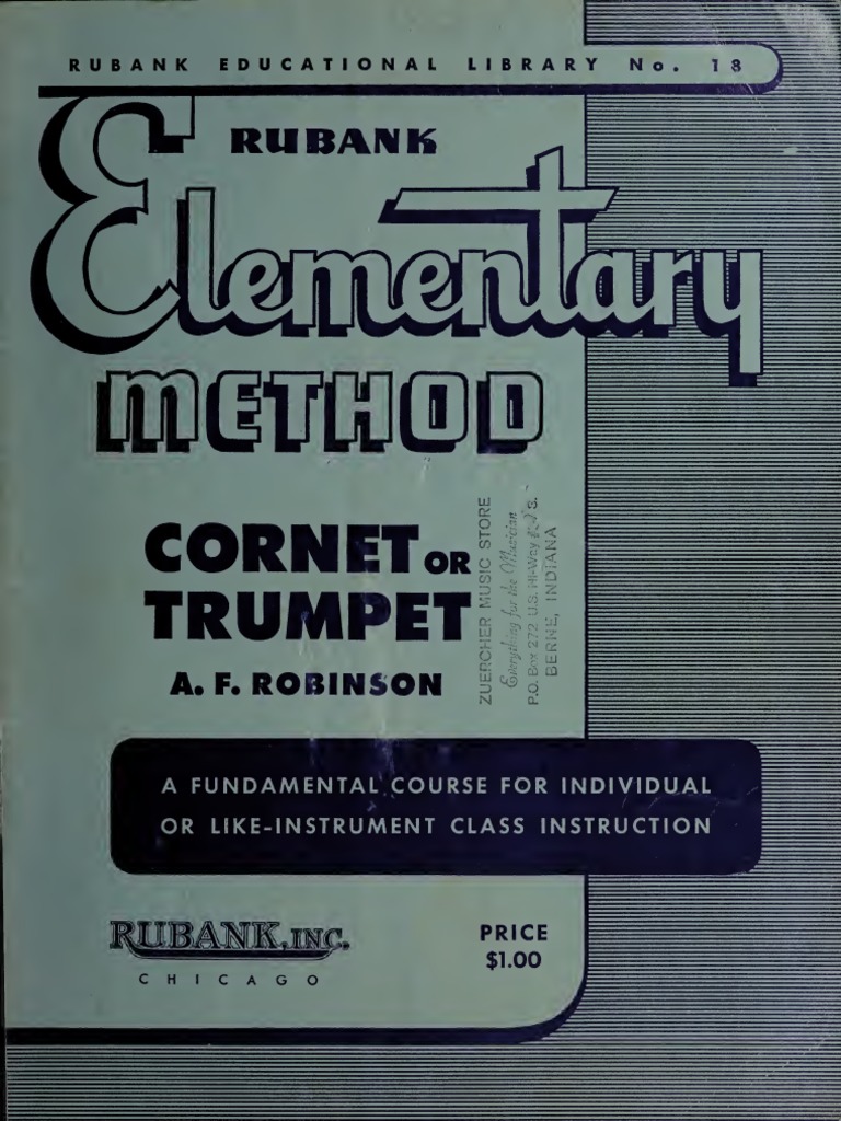 Rubank Elementary Method. Cornet or Trumpet A Fundamental Cours - Nodrm ...