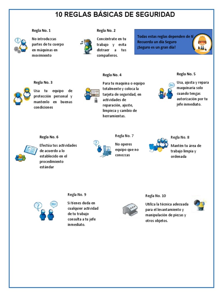 10 Reglas Basicas de Seguridad | PDF | Ciencias de la Salud