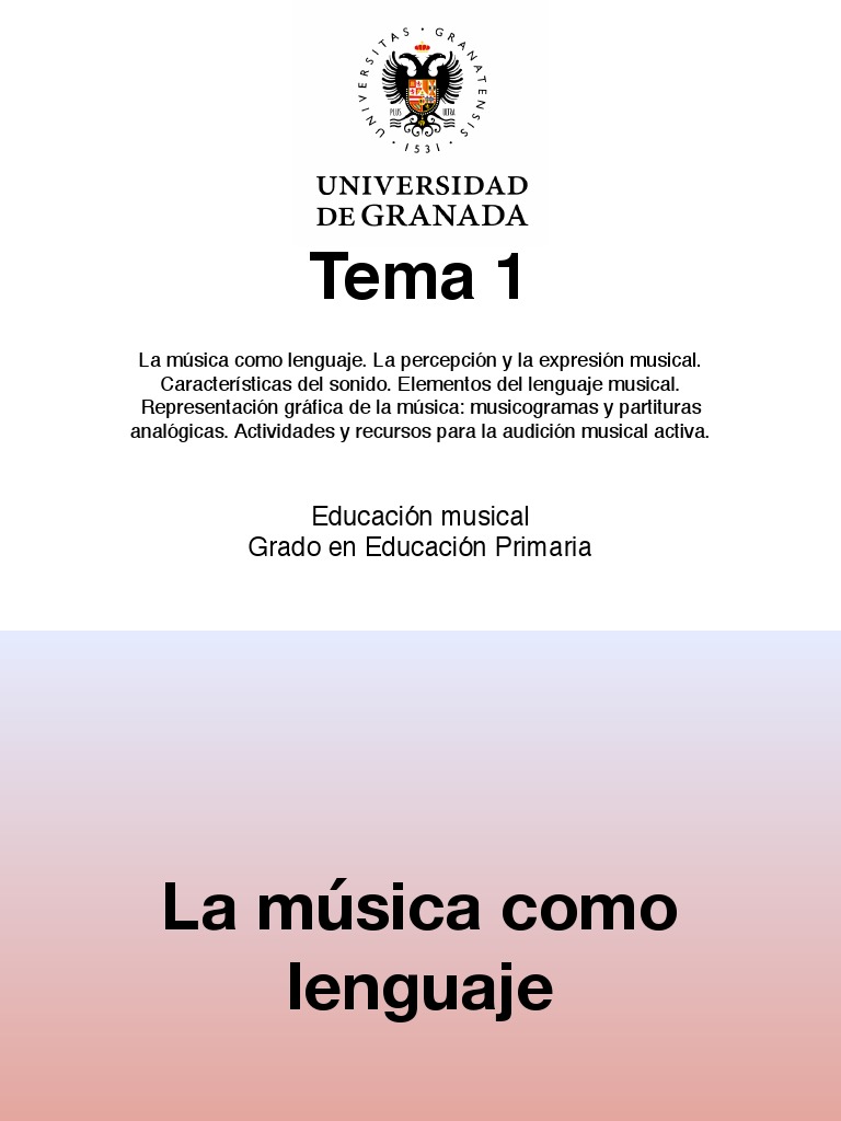 Tema 1 Completo | PDF | Instrumentos musicales | Oído