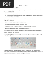 IV Solution Cheat Sheet | PDF | Saline (Medicine) | Chemical Substances