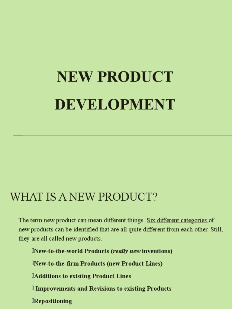 New Product Development | PDF | Marketing | New Product Development