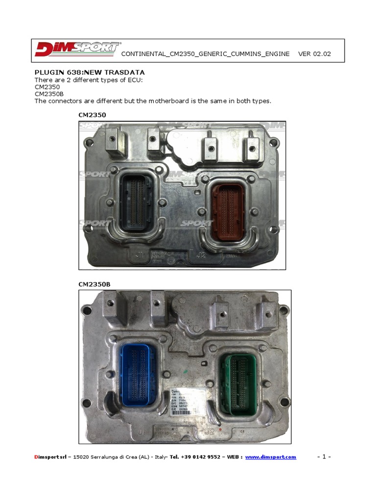 CM2350 ECU Connection Guide | PDF | Technology & Engineering