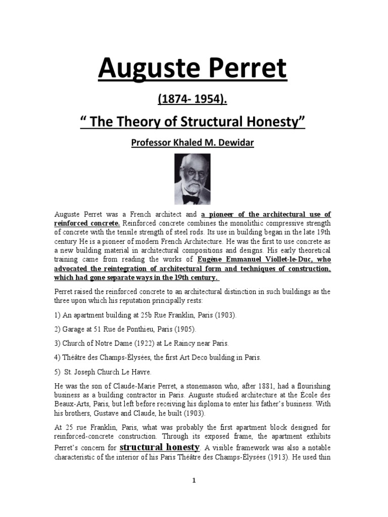 Auguste Perret | PDF | Architectural Design | Architecture