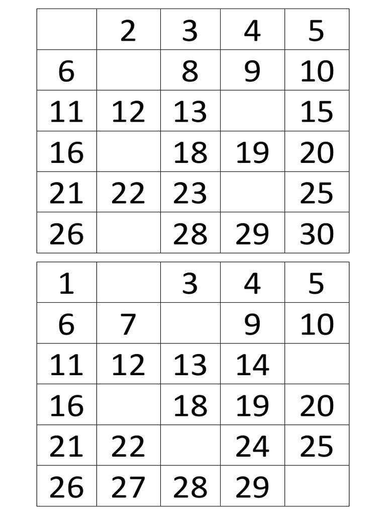 Bingo Hasta El 30 | PDF