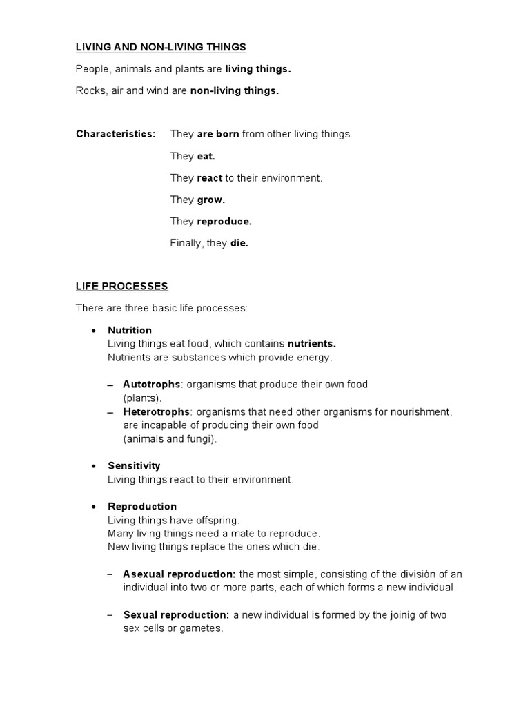 01 the Living Things | PDF | Organisms | Cell (Biology)