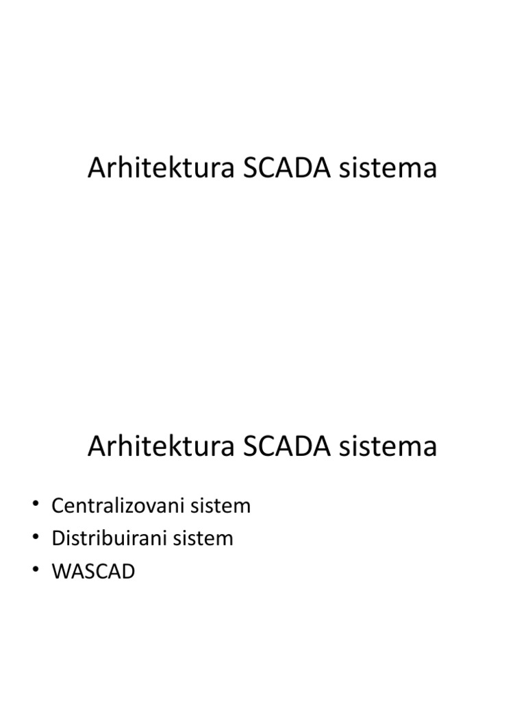 Arhitektura SCADA Sistema | PDF