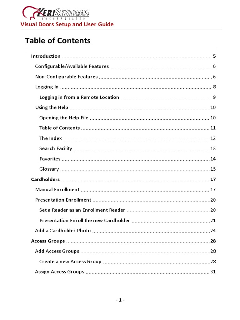 Visual Doors Admin Guide | PDF | Icon (Computing) | Modem