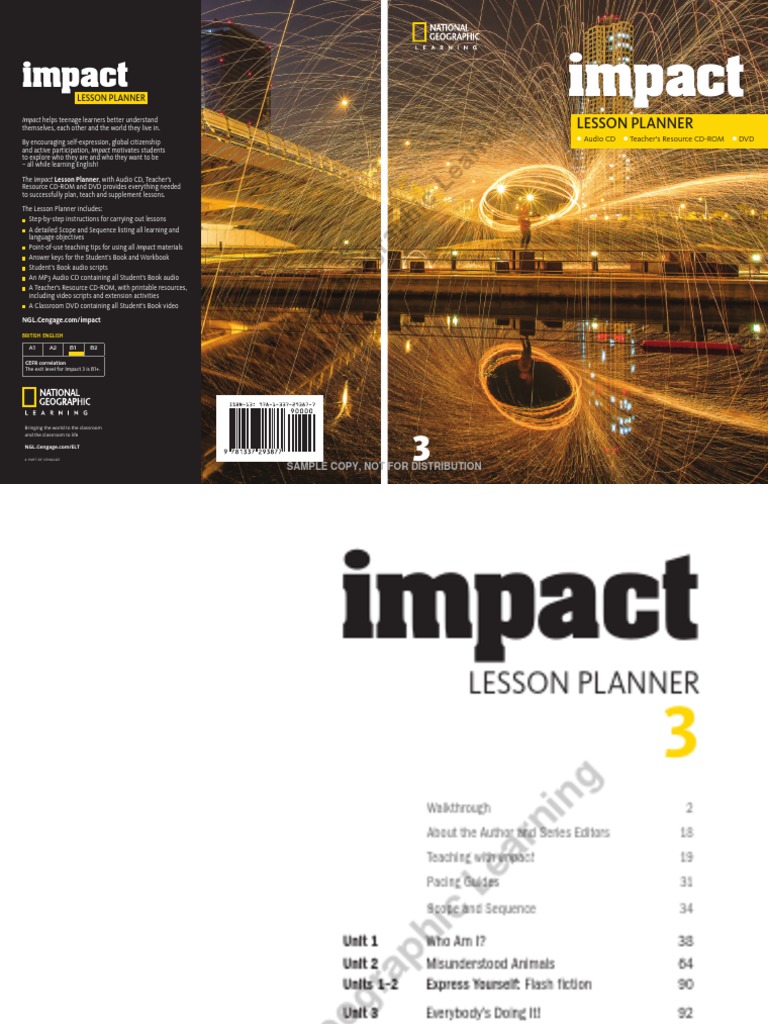 Impact 3 Lesson Planner | PDF | Vocabulary | Reading Comprehension