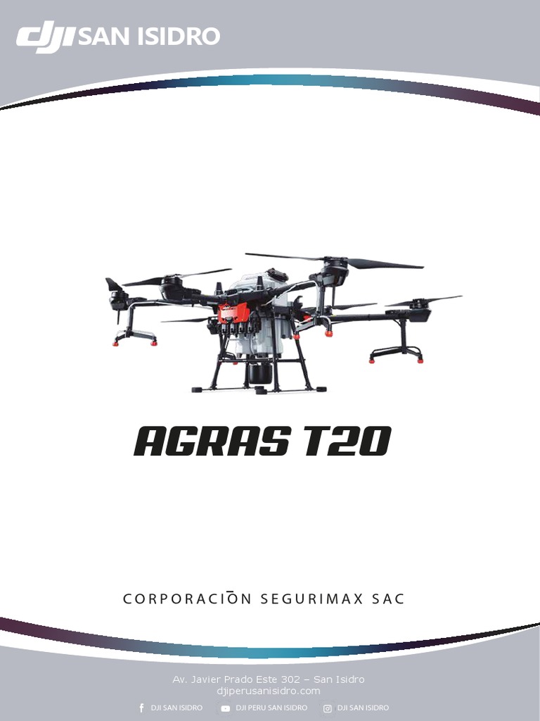 AGRAS T20 Gg. | PDF | Vehículo aéreo no tripulado | Bluetooth